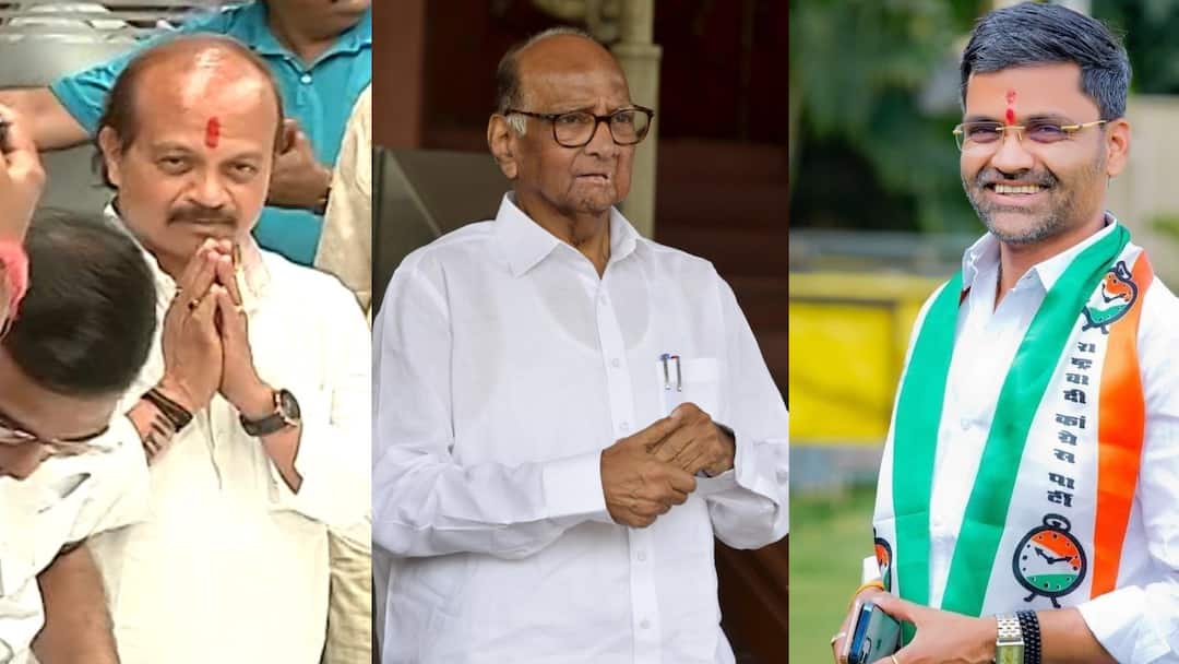 Maharashtra Political News Leader vasant more and AJit Pawar Group MLA nilesh lanke Meet sharad ...