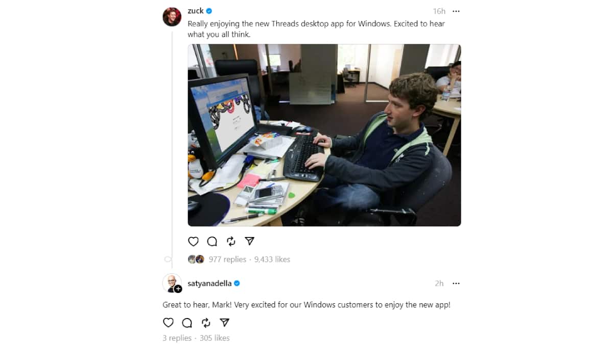 Mark Zuckerberg Announces Threads Rollout On Desktop With ‘Manipulated ...