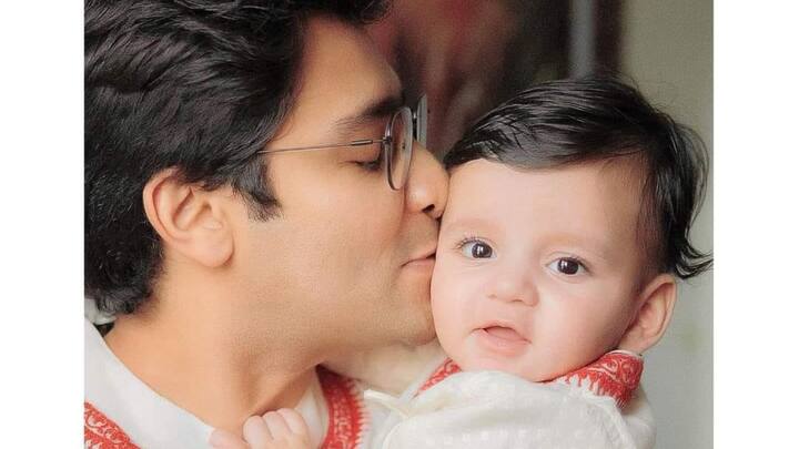 Actress Riddhima Ghosh and Actor Gourav Chakraborty shares first Photo of their Son Dheer in ...