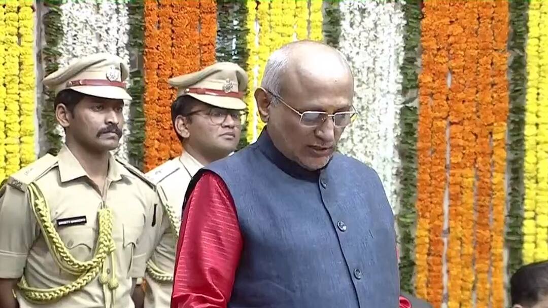 Jharkhand Governor CP Radhakrishnan took oath as the Governor of Telangana | CP Radha Krishnan ...