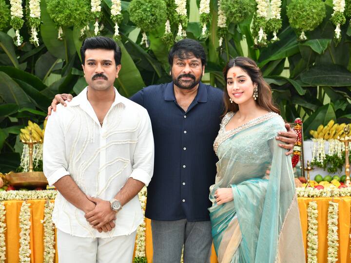 Ram Charan And janhvi Kapoor Stills From RC16 Movie Pooja Ceremony ...