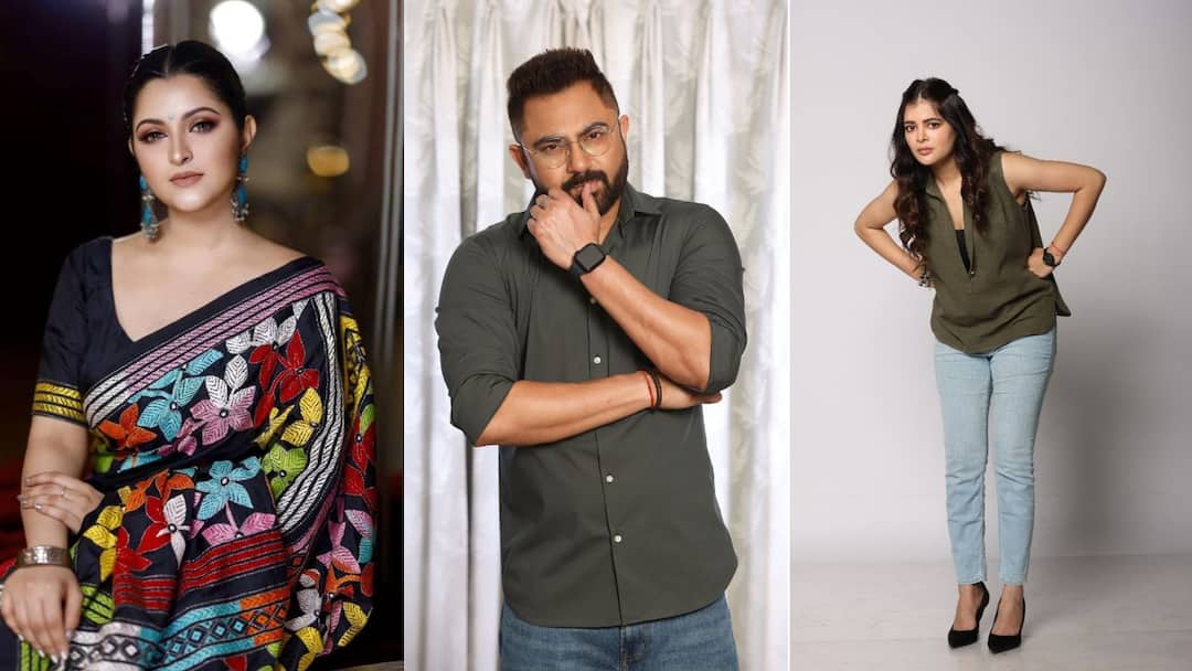 Soham, Madhumita & Porimoni Share screen space together in Bengali film Felu Bakshi for the ...