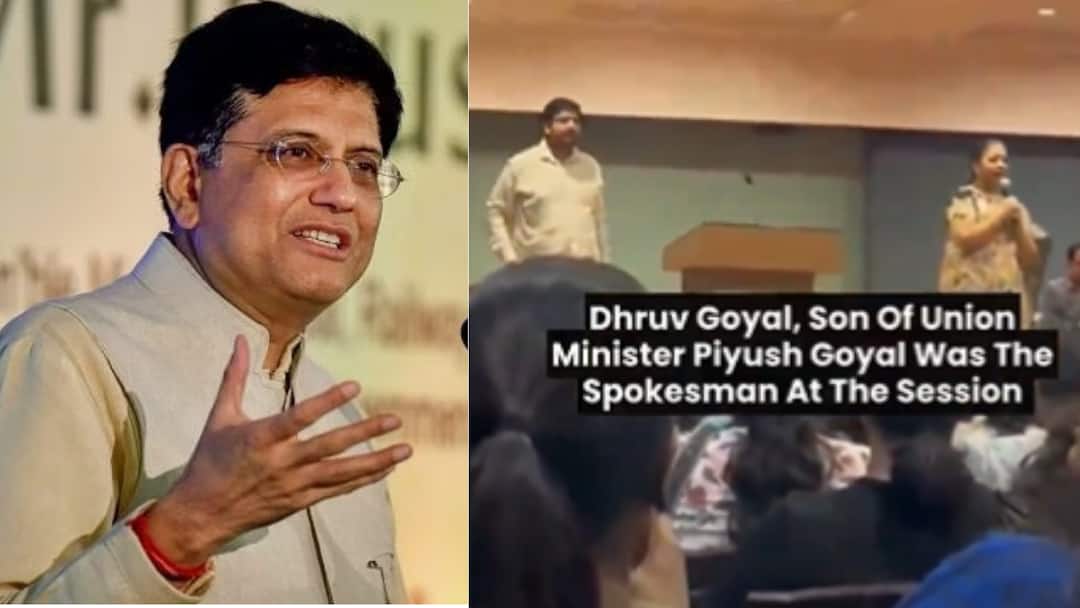 Piyush Goyal Reaction on dhruv goyal viral video in thakur college election campaign Shiv Sena ...
