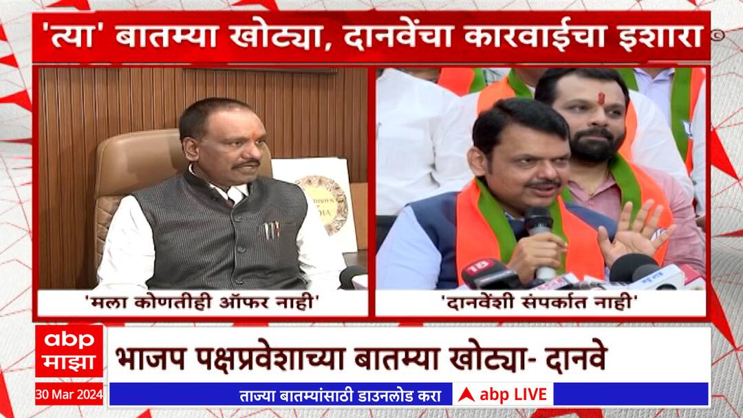 Ambadas Danve Devendra Fadnavis Reaction on Rummers about Support Mahayuti Marathi news ...