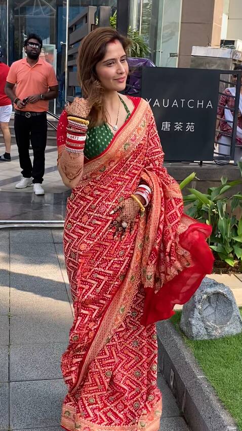 arti singh spotted first time after wedding with dipak chauhan seen ...