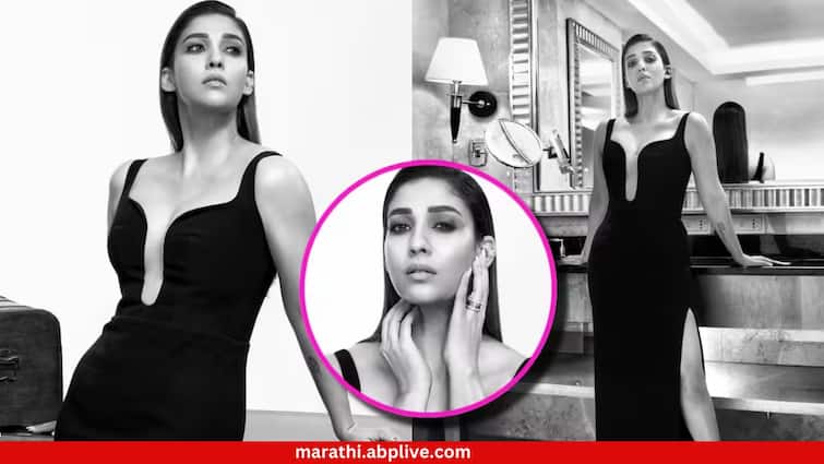 Nayanthara Jawan Movie Star Actress Bold Look Viral On Social Media Black High Thight Slit Gown