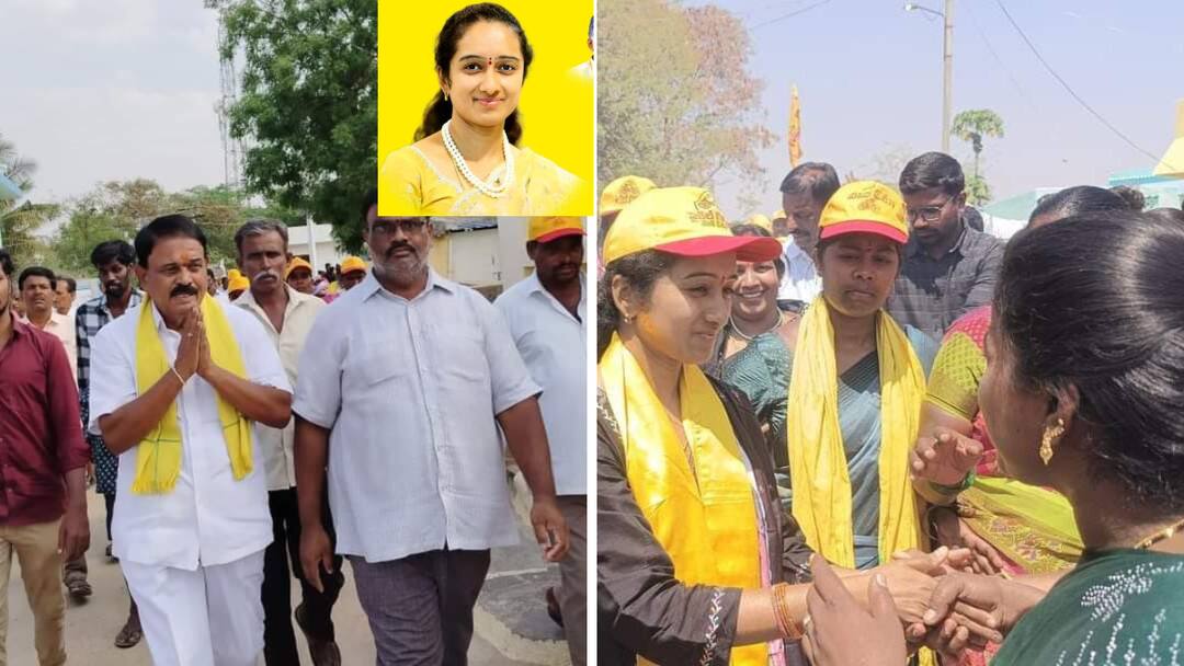Former minister Palle Raghunath Reddy is working hard for the victory of TDP candidate daughter ...