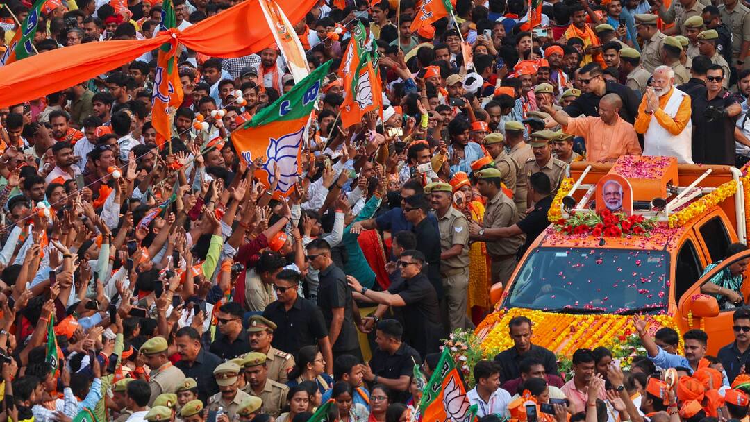 Varanasi 'Saffronised': PM Modi Holds Roadshow Ahead Of Filing Lok Sabha Polls Nomination