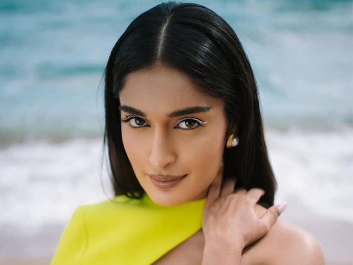 Cannes 2024 Niharika NMs Chic Yellow Gown And Striking White Eyeliner ...