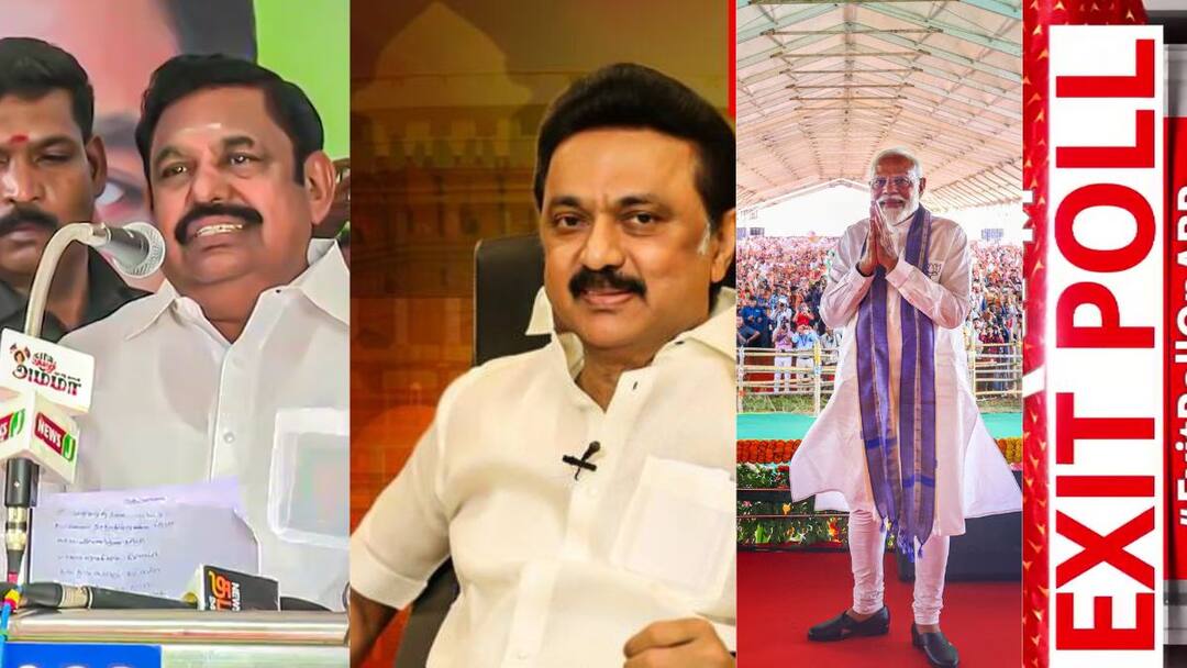 Tamil Nadu Exit Poll Results 2024 Overall Survey DMK AIADMK BJP Seats Predictions TN Lok Sabha ...