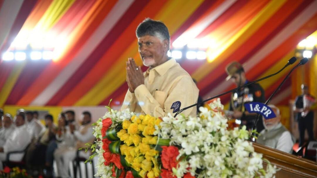 Chandrababu Naidu sworn in as Chief Minister of Andhra Pradesh for the fourth time Pawan Kalyan ...
