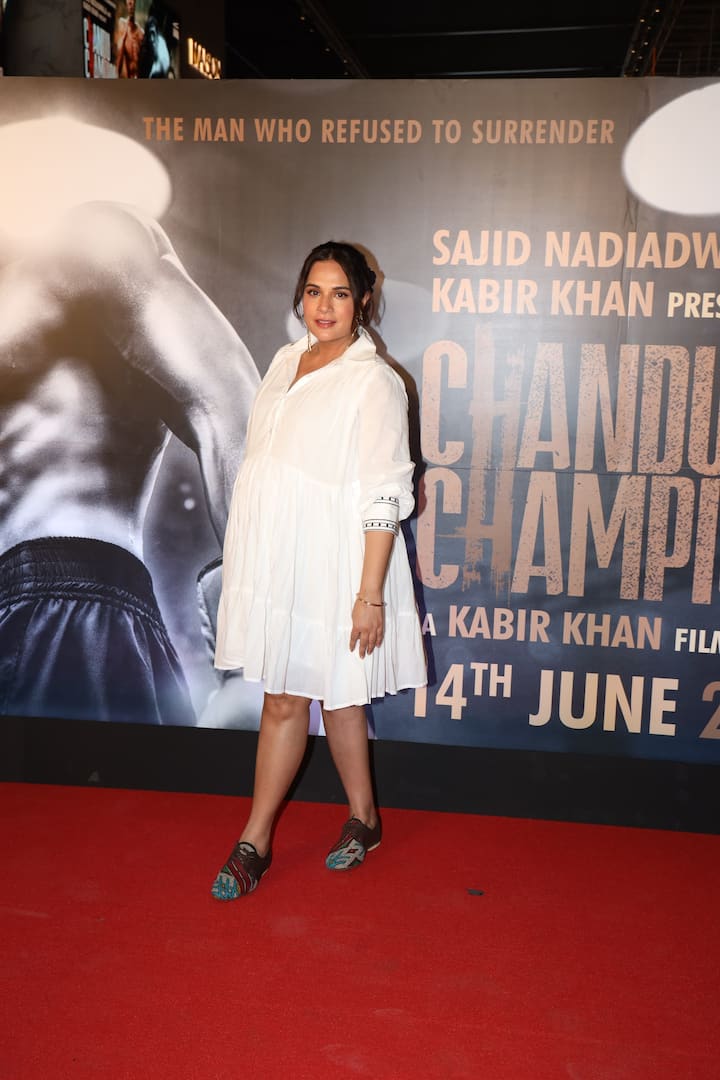 Chandu Champion Screening Kartik Aaryan Richa Chadha Tiger Shroff ...