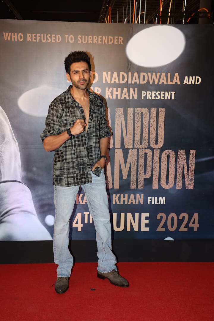 Chandu Champion Screening Kartik Aaryan Richa Chadha Tiger Shroff ...