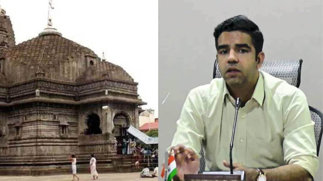Trimbakeshwar temple security guards beaten Devotees collector Jalaj Sharma on action mode ...