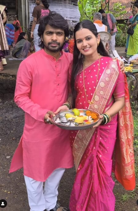 Prathamesh Parab celebrates first vat purnima with wife in kokan after ...