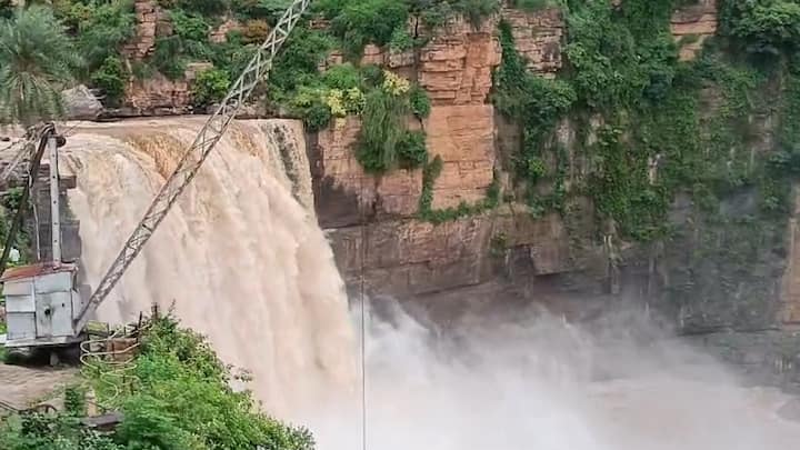 Gokak waterfall flowing of belgaon; Crowd of tourists 52 meter high ...