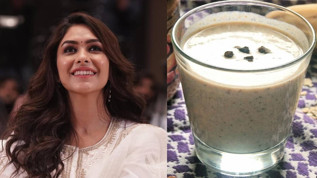 Mrunal Thakur favorite oats berry smoothie recipe Tollywood Entertainment News | Mrunal Thakur ...