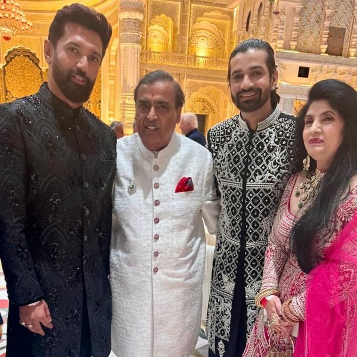 Mukesh Ambani Eyes on Chirag Paswan Black Sherwani Even Bollywood Stars ...