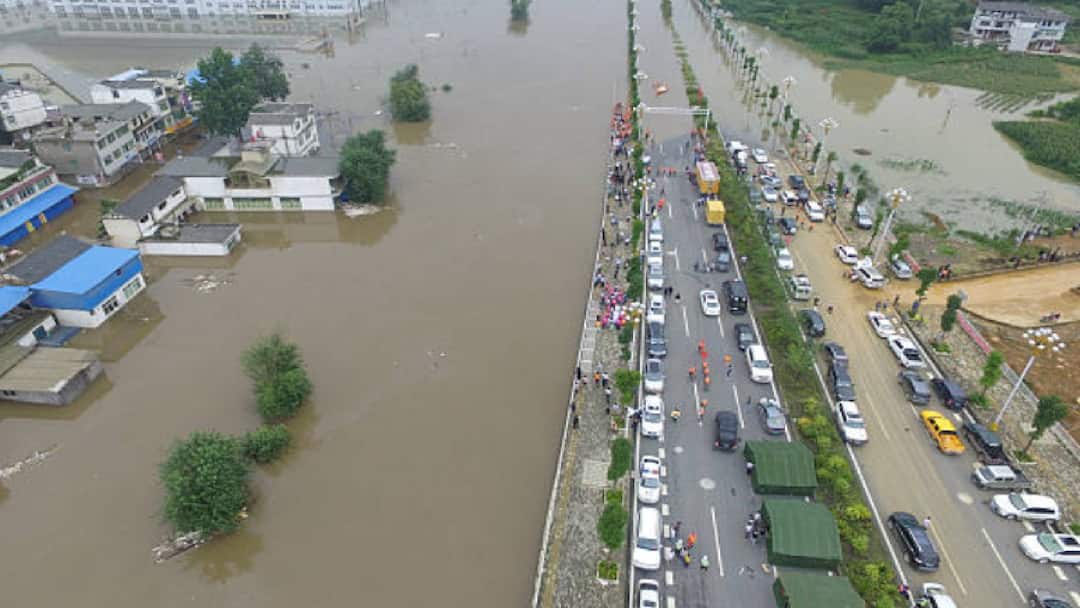 China Flood 2024 dangerous situation after heavy rain in China one year ...