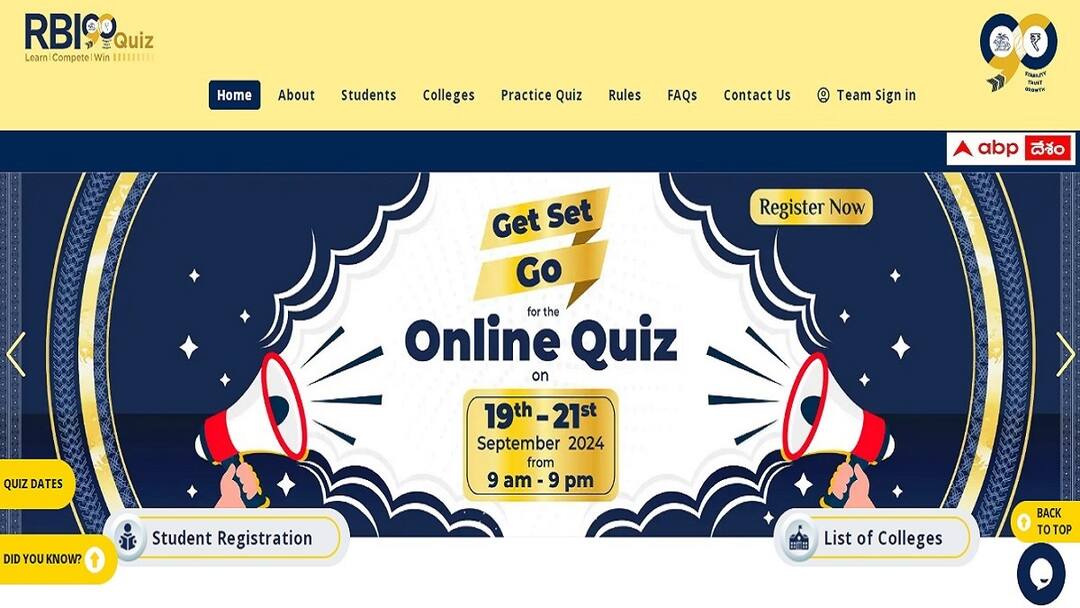 RBI90Quiz is a nationwide quiz for undergraduate students being conducted as part of ...