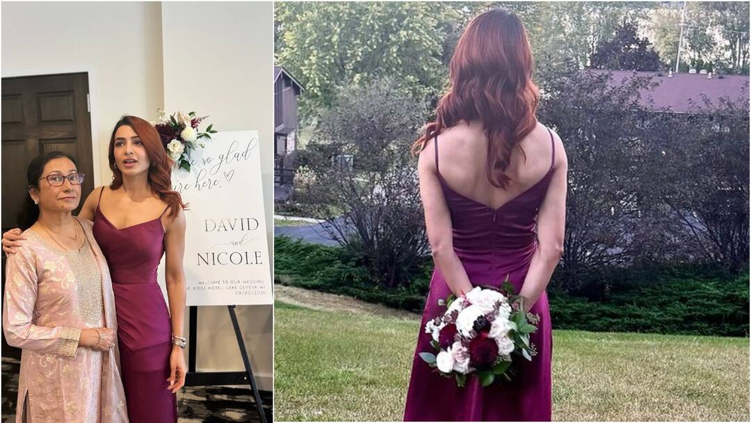 In Pics Samantha attends family wedding with mother Ninette Prabhu in USA | Samantha: పెళ్లికి ...