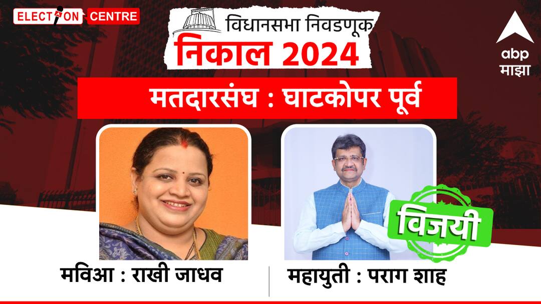 Ghatkoper East Vidhan Sabha constituency Election result BJP Parag Shah vs Rakhi Jadhav Nivadnuk ...