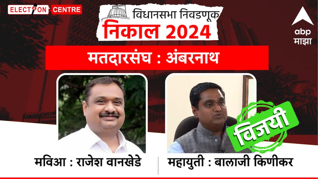 Ambernath Vidhan Sabha constituency Election result 2024 Balaji Kinikar ...