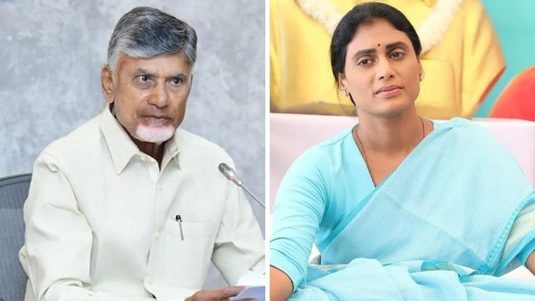 YS Sharmila questions AP CM Chandrababu over power dealing with Adani in YSRCP rule | YS ...