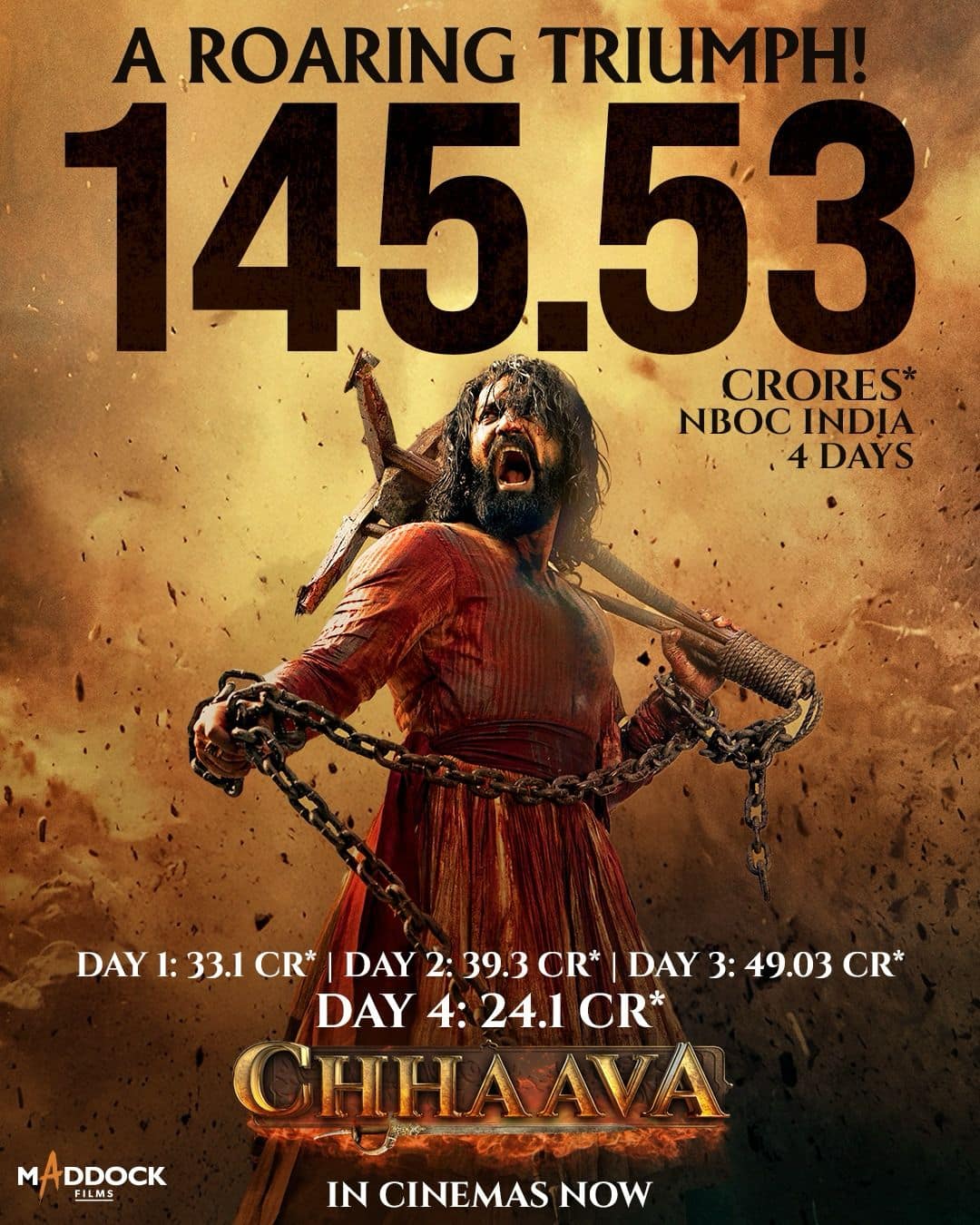 Chhaava Box Office Collection Day 5 Vicky kaushal rashmika mandanna ...