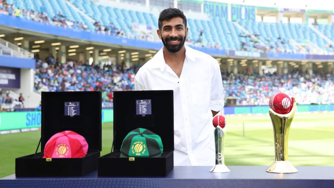 Jasprit Bumrah Receives ICC Awards & Team Of The Year Caps Ahead Of IND vs PAK Champions Trophy ...