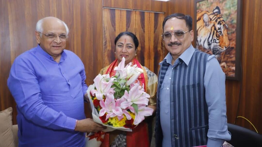 Delhi CM Rekha Gupta Meets Gujarat CM Bhupendra Patel ANN | CM रेखा गुप्ता की गुजरात के ...