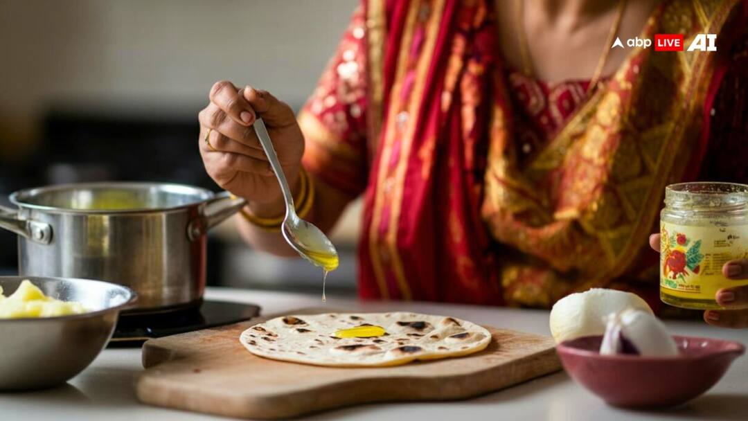 How much calories increase after applying ghee on one roti | एक रोटी ...