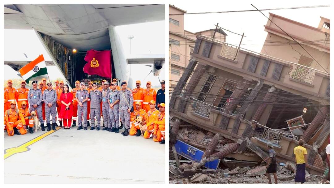 India helps Myanmar 80 NDRF Personnel deployed For Earth Quake Relief and Rescue efforts ...