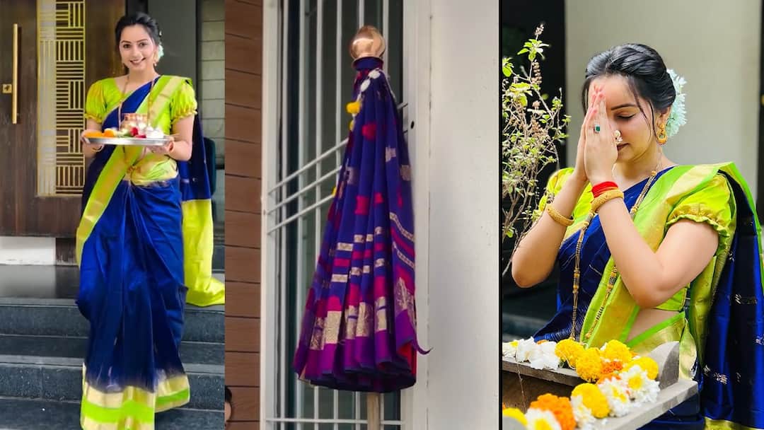 Nirmala Shubham Nawale Karegaon Sarpanch Madam Gudi Padwa 2025 see ...