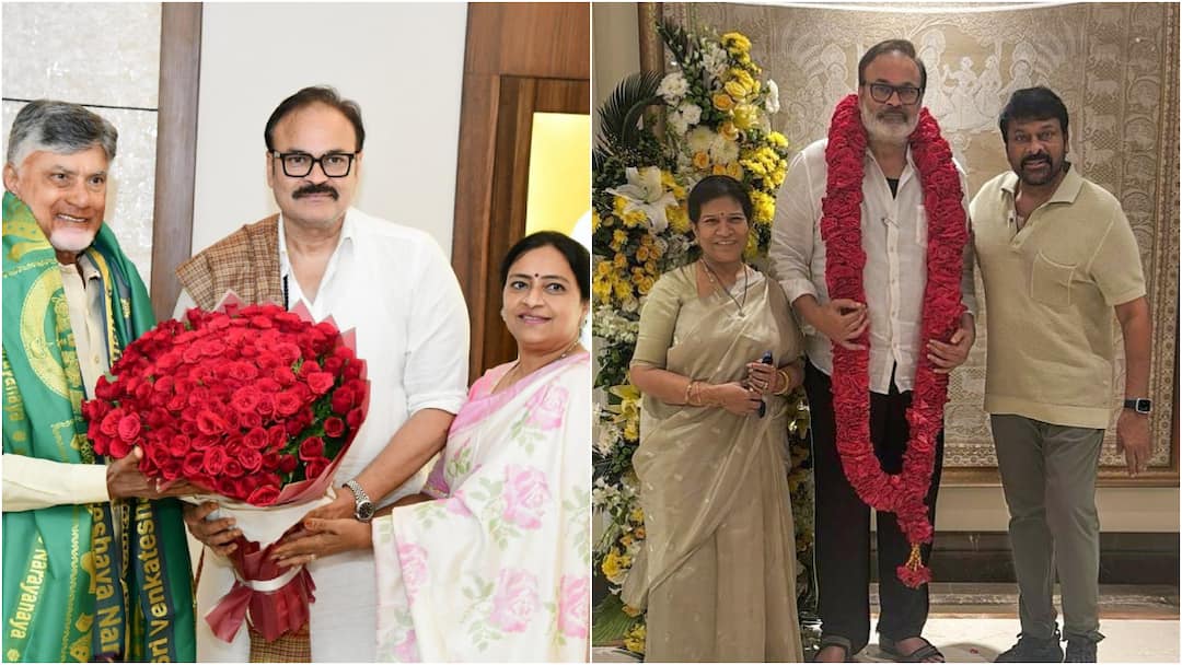 Chiranjeevi AP CM Nara Chandrababu Naidu congratulate Naga Babu on taking oath as MLC ...