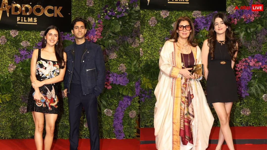 Amitabh Bachchan grandson agastya nanda pose with simar Bhatia akshay ...