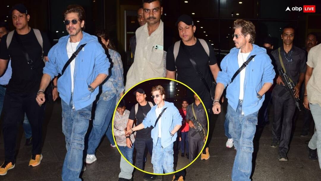 Shah rukh Khan cool and dashing at mumbai airport see pictures here ...