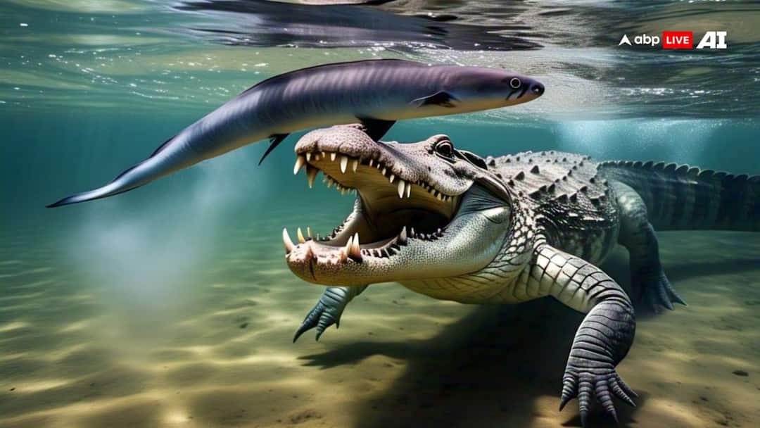 Eel fish give 860 volts electric shock this fish can kill crocodile in ...