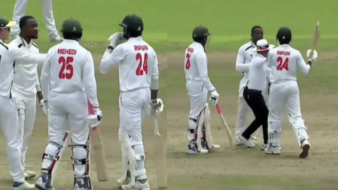 South Africa Bangladesh Players Clash On-Field Dhaka Match Tshepo Ntuli Ripon Mondo Watch Video ...