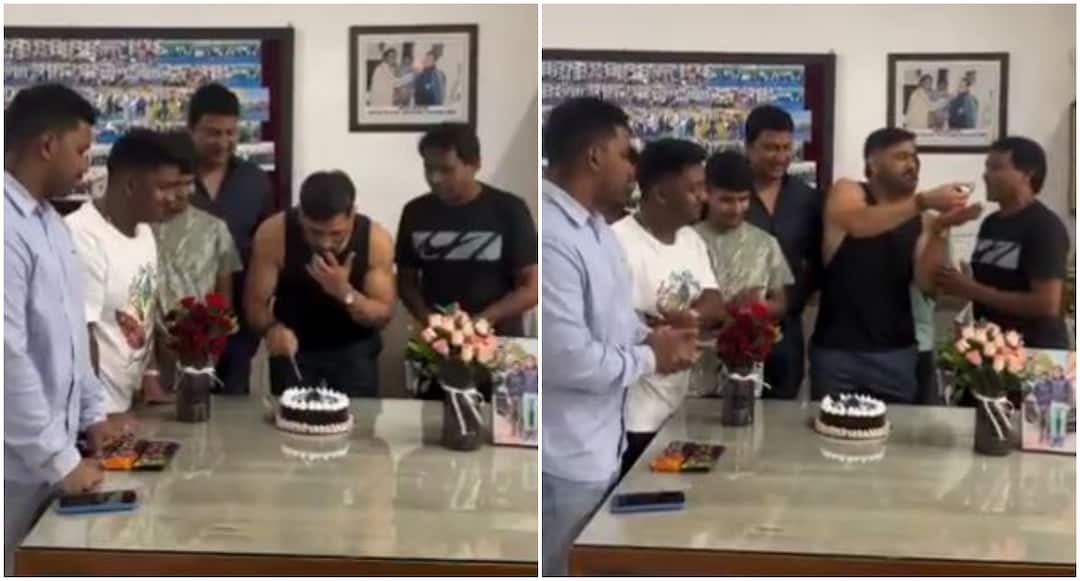 WATCH: Dhoni's Humble Birthday Celebration Wins Hearts, Video Trends Online