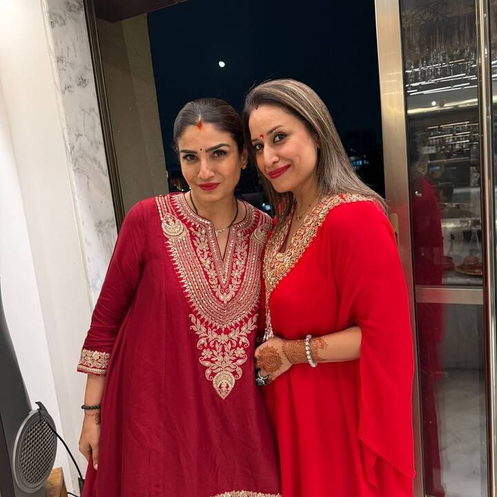 Raveena Tandon Shares Pictures From Her Karwa Chauth Celebration